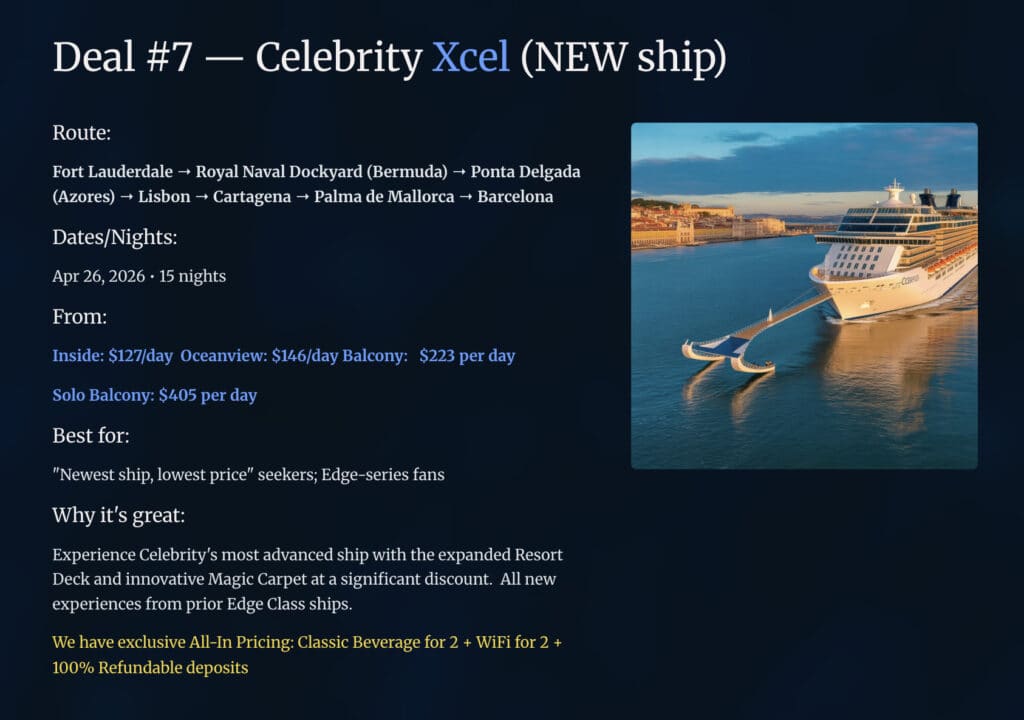 10 Insanely Cheap Repositioning Cruise Deals for 2026 and 2027 (Couples ...